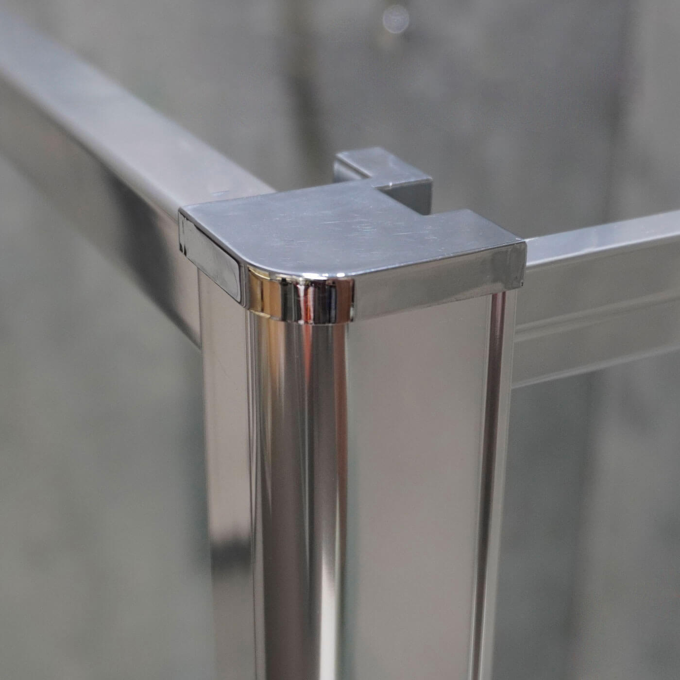 Semi-Frameless 6mm Adjustable 1-Side Shower Screen 1950mm High Chrome ...