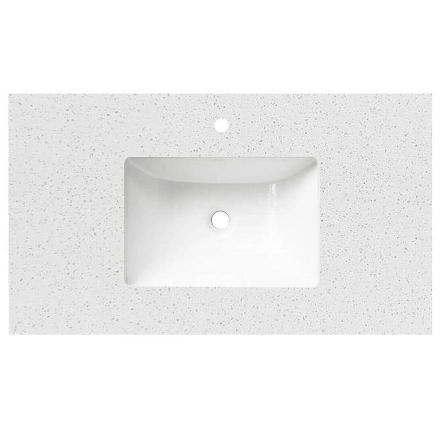Vanity Stone Benchtop with Undermount Ceramic Basin – Sunlight Bathrooms