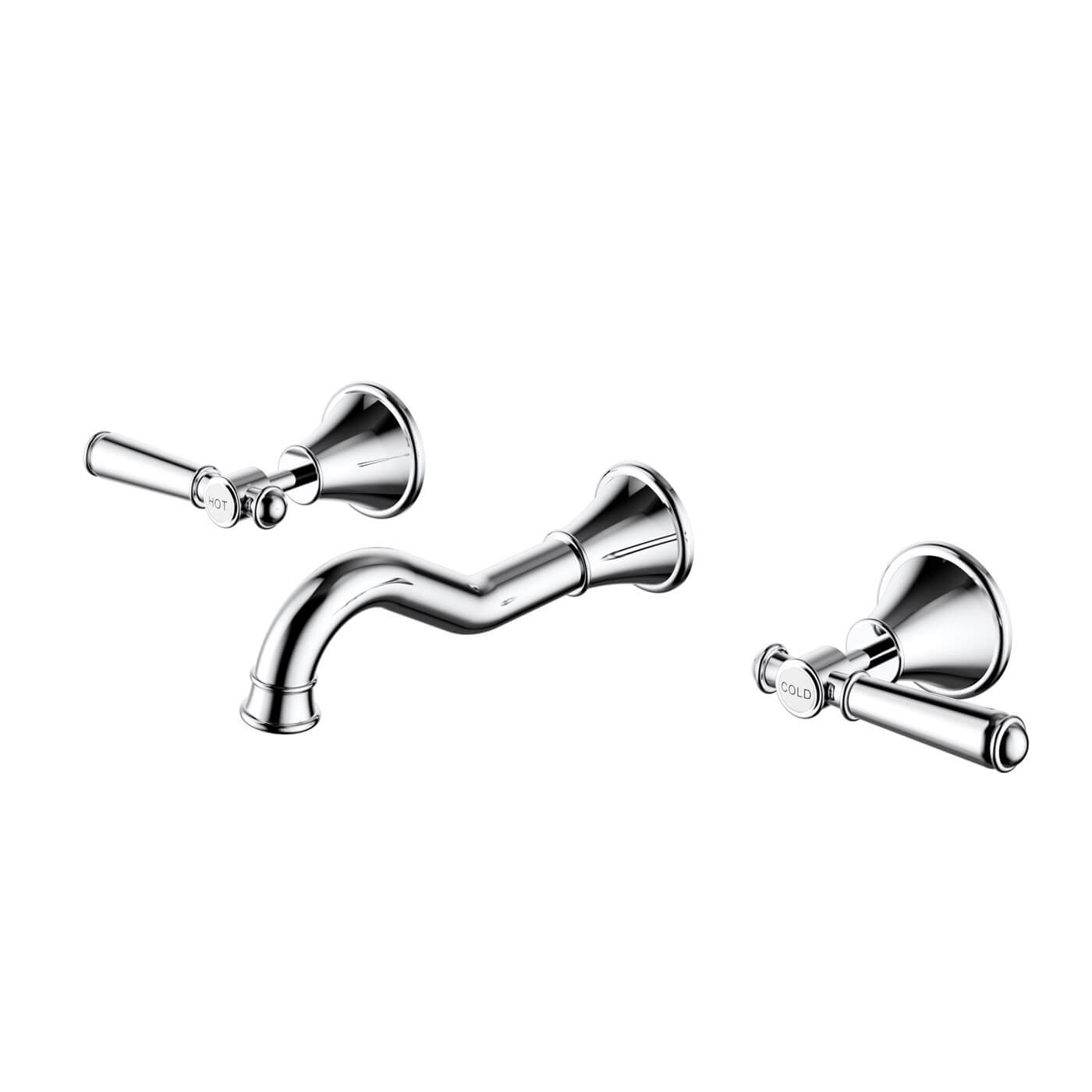 Clasico Brass Handle Assembly Tap Wall Set – Sunlight Bathrooms