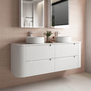 Curva Matte White Curved Wall Hung Vanity – Sunlight Bathrooms