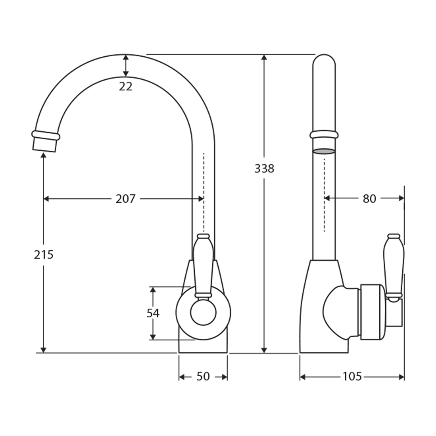 Eleanor Hamptons Style Sink Mixer, Vintage Bathroom Tap – Sunlight ...