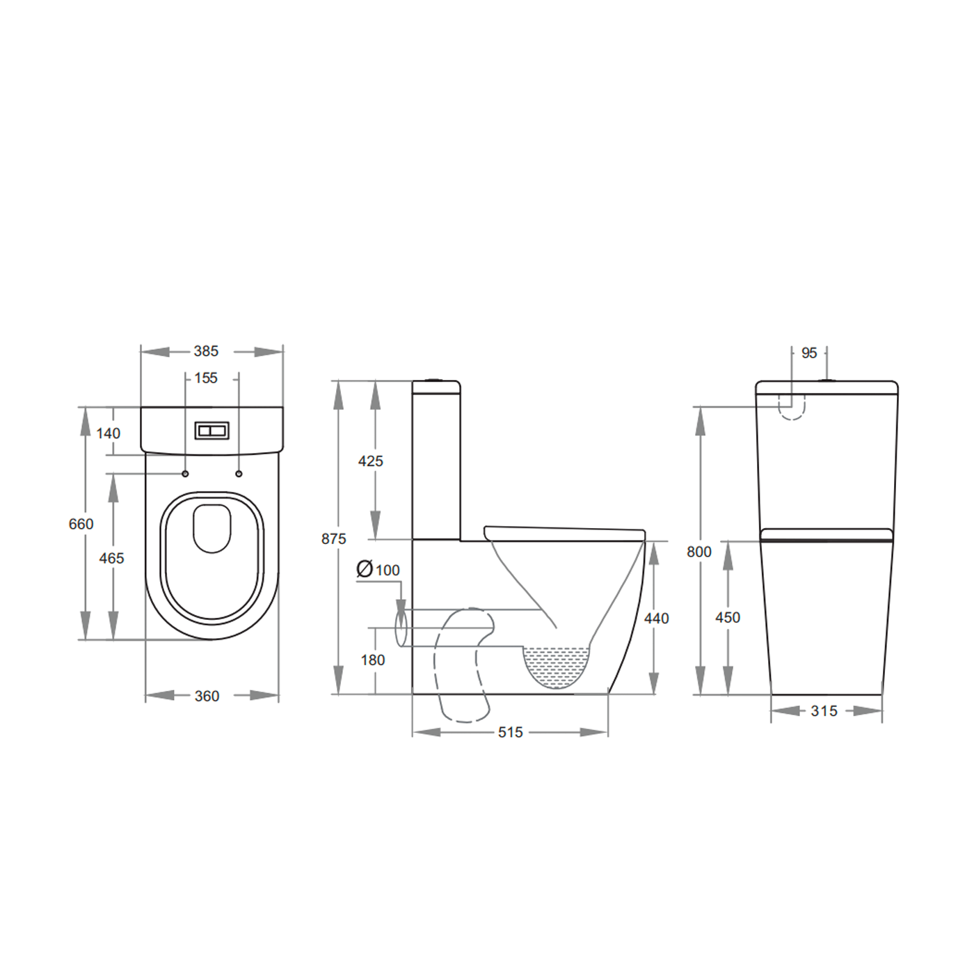 Elvera Ambulant Rimless Toilet Suite – Sunlight Bathrooms
