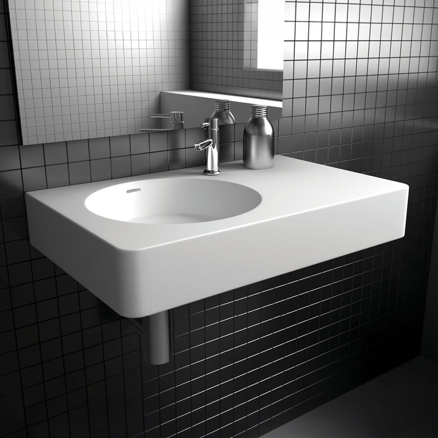 Encanto Slimline Cast Stone Wall Hung Basin 700mm – Sunlight Bathrooms