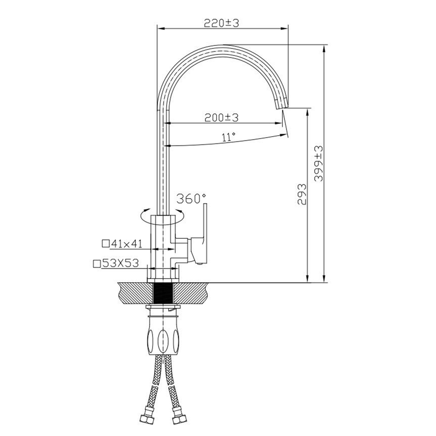 Kasten Square Gooseneck Sink Mixer – Sunlight Bathrooms
