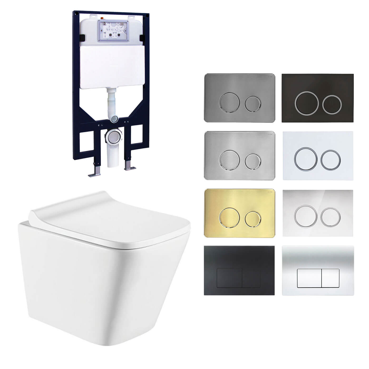 Kansas Wall Hung Rimless Toilet R&T Cistern Package – Sunlight Bathrooms