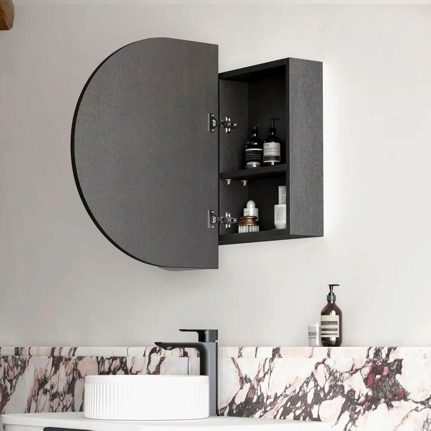 LED Bondi Curved Mirror Shaving Cabinet 900-1800mm – Sunlight Bathrooms