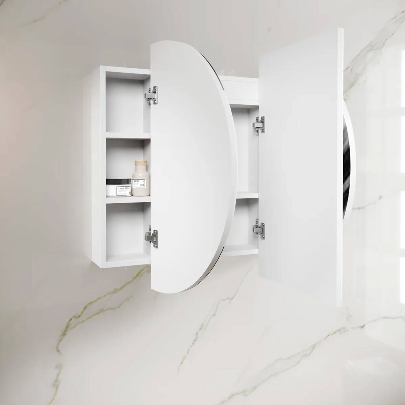 LED Bondi Curved Mirror Shaving Cabinet 900-1800mm – Sunlight Bathrooms