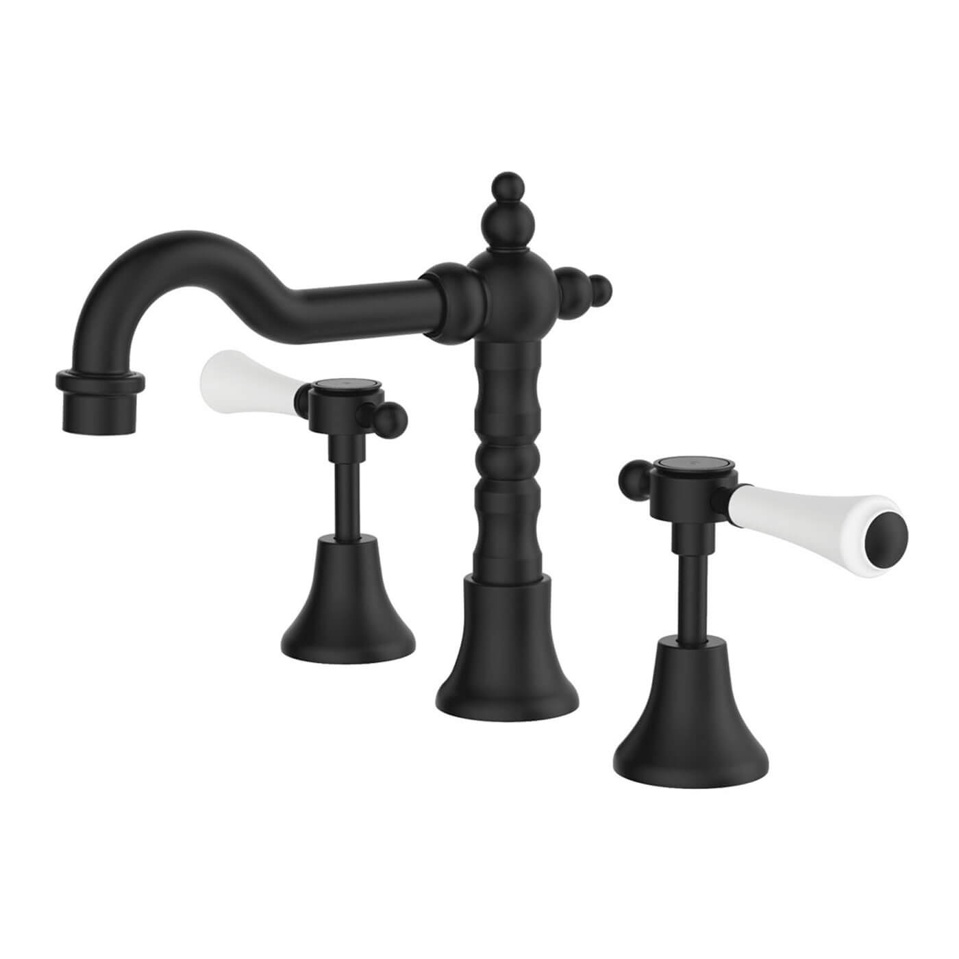 Lillian Hamptons Lever Handle Basin Assembly Tap Set – Sunlight Bathrooms