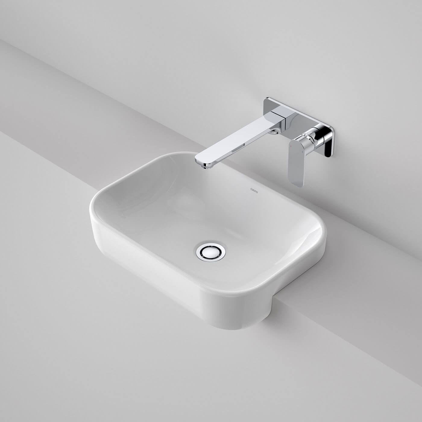 Luna Semi Recessed Basin 450x320mm – Sunlight Bathrooms