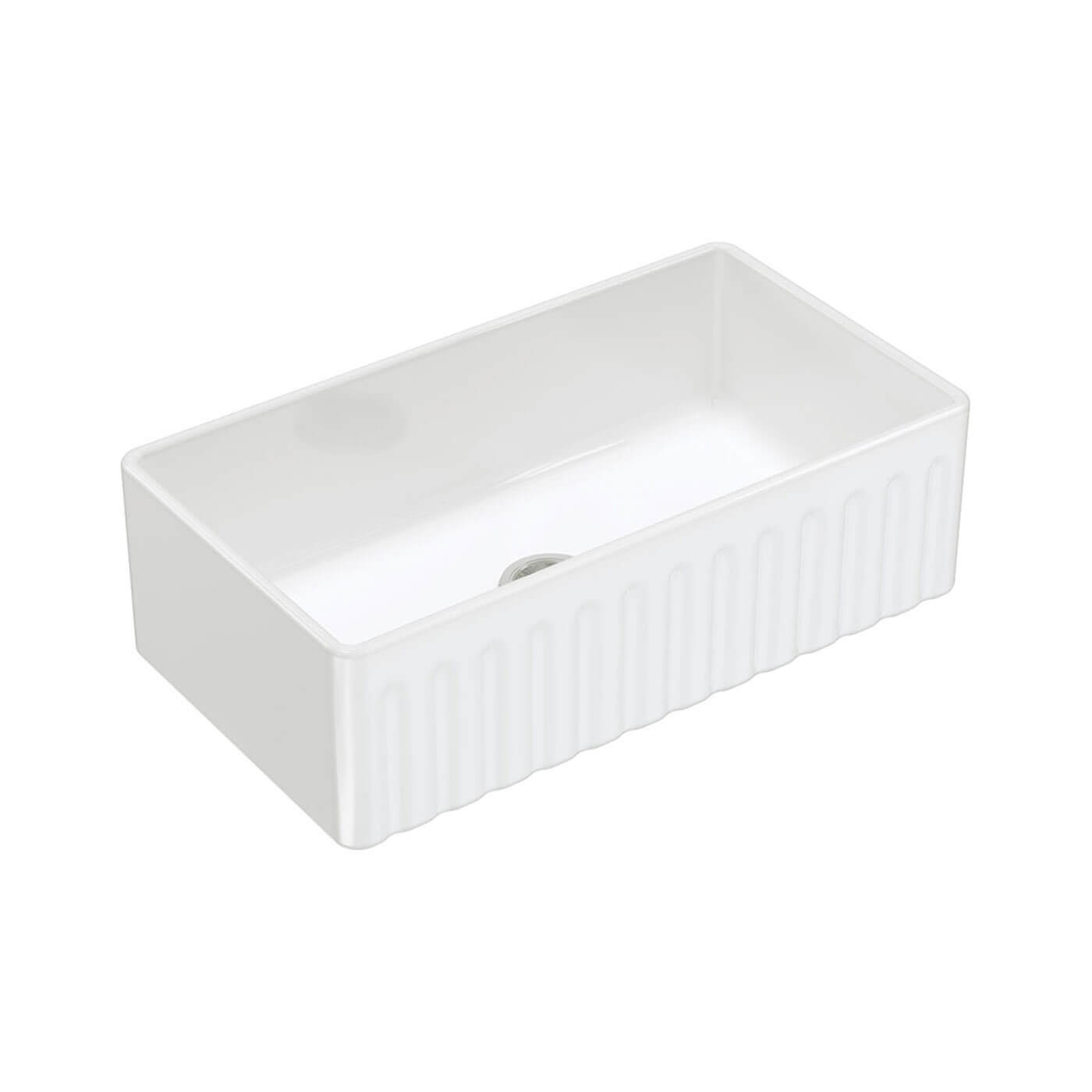 Olivia Large Single Butler Farmhouse Sink 840x460x255mm – Sunlight ...