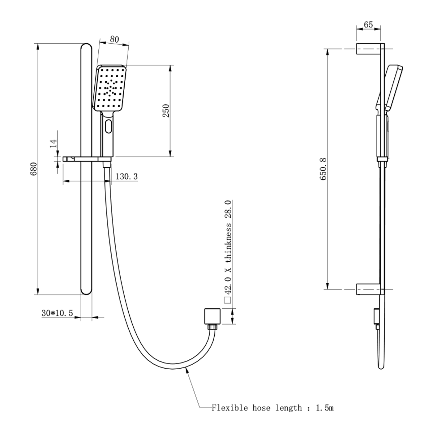 Kasten Oval Sliding Shower Rail System – Sunlight Bathrooms