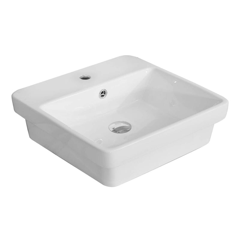 Semi-Inset Drop In Basin with Tap Hole 495x400x150mm – Sunlight Bathrooms