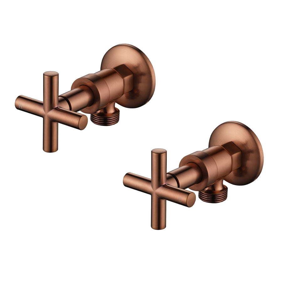 Ryker Cross Handle Washing Machine Stop Taps – Sunlight Bathrooms