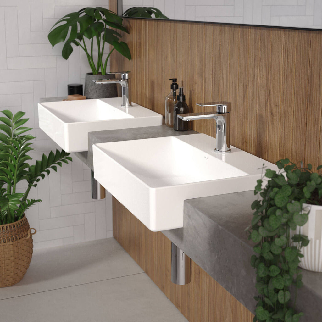 Urbane II Semi Recessed Basin 500x400mm – Sunlight Bathrooms