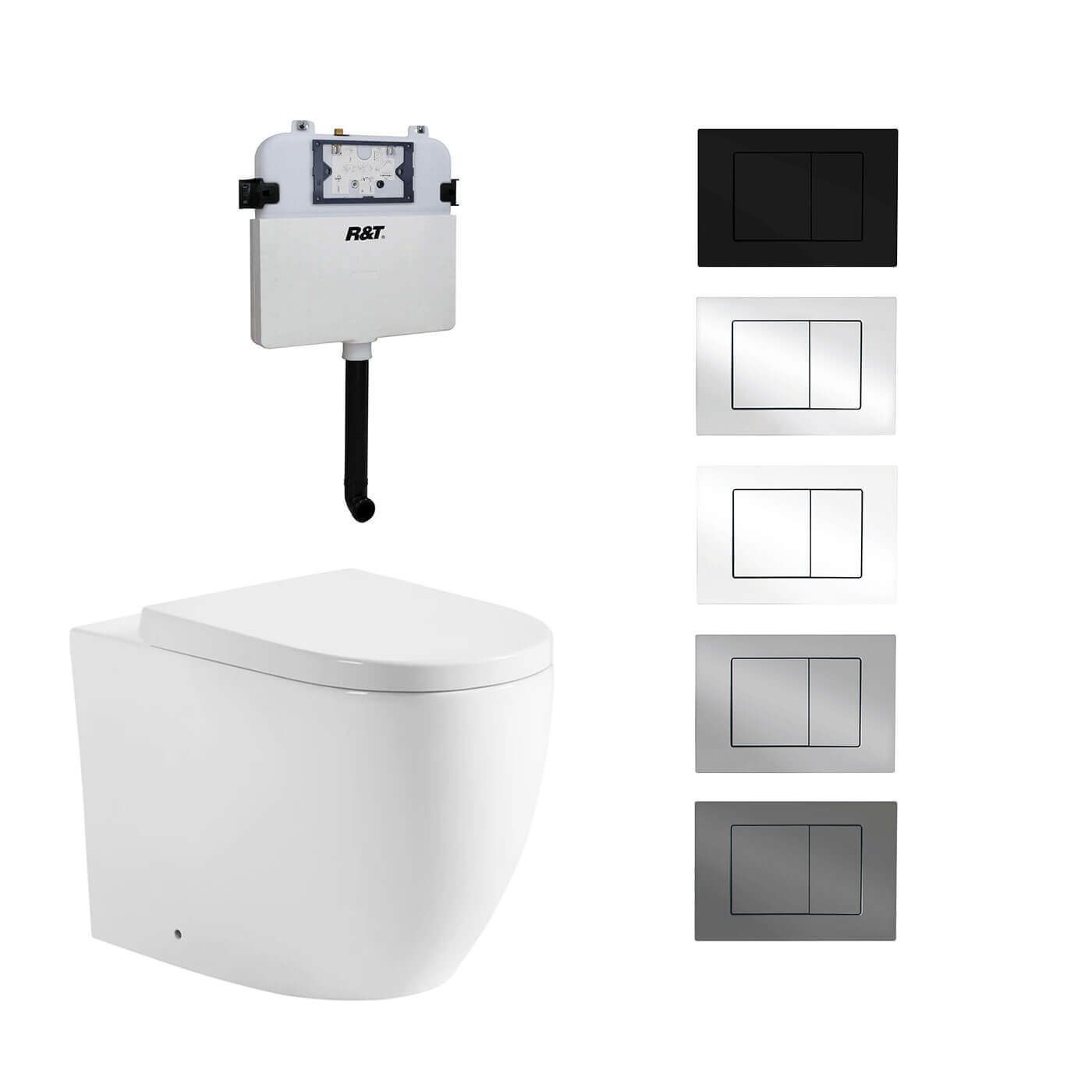 Venus Egg-Shape Cyclone Flush In Wall Toilet R&T Cistern Package ...