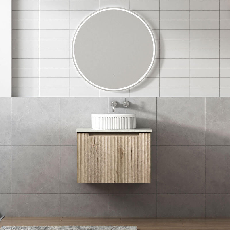 Calder Ribbed Wood Grain Wall Hung Vanity Unit – Sunlight Bathrooms