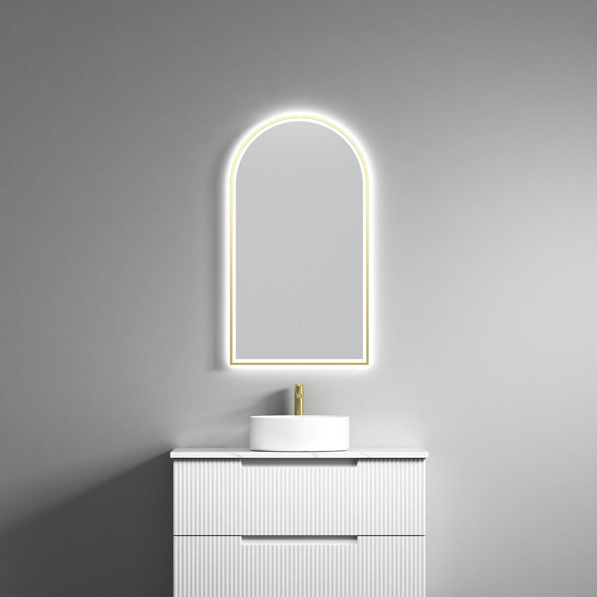 Cantebury Arch LED Backlit Mirror, Sensor LED Mirror – Sunlight Bathrooms