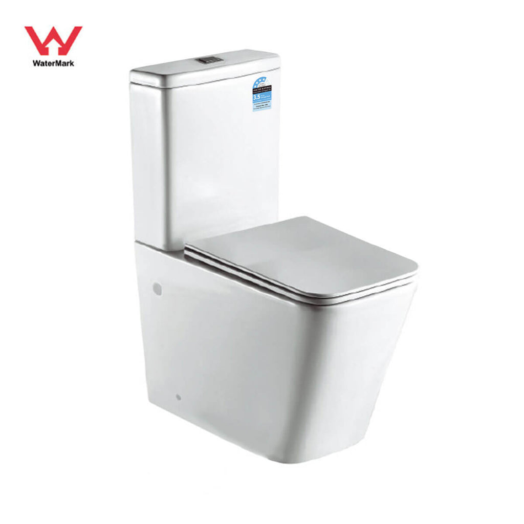 Florence Square Rimless Back to Wall Toilet Suite – Sunlight Bathrooms