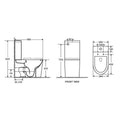 Oslo Short Projection Rimless Toilet, Compact Back to Wall Toilet ...