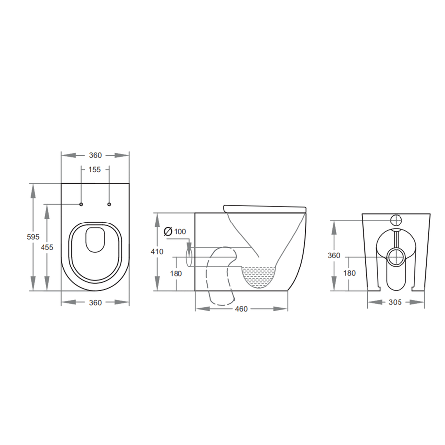 Venus Egg-Shape Cyclone Flush In Wall Toilet R&T Cistern Package ...